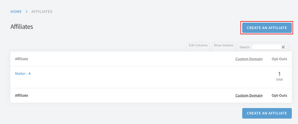 How to Create an Affiliate – Optizmo